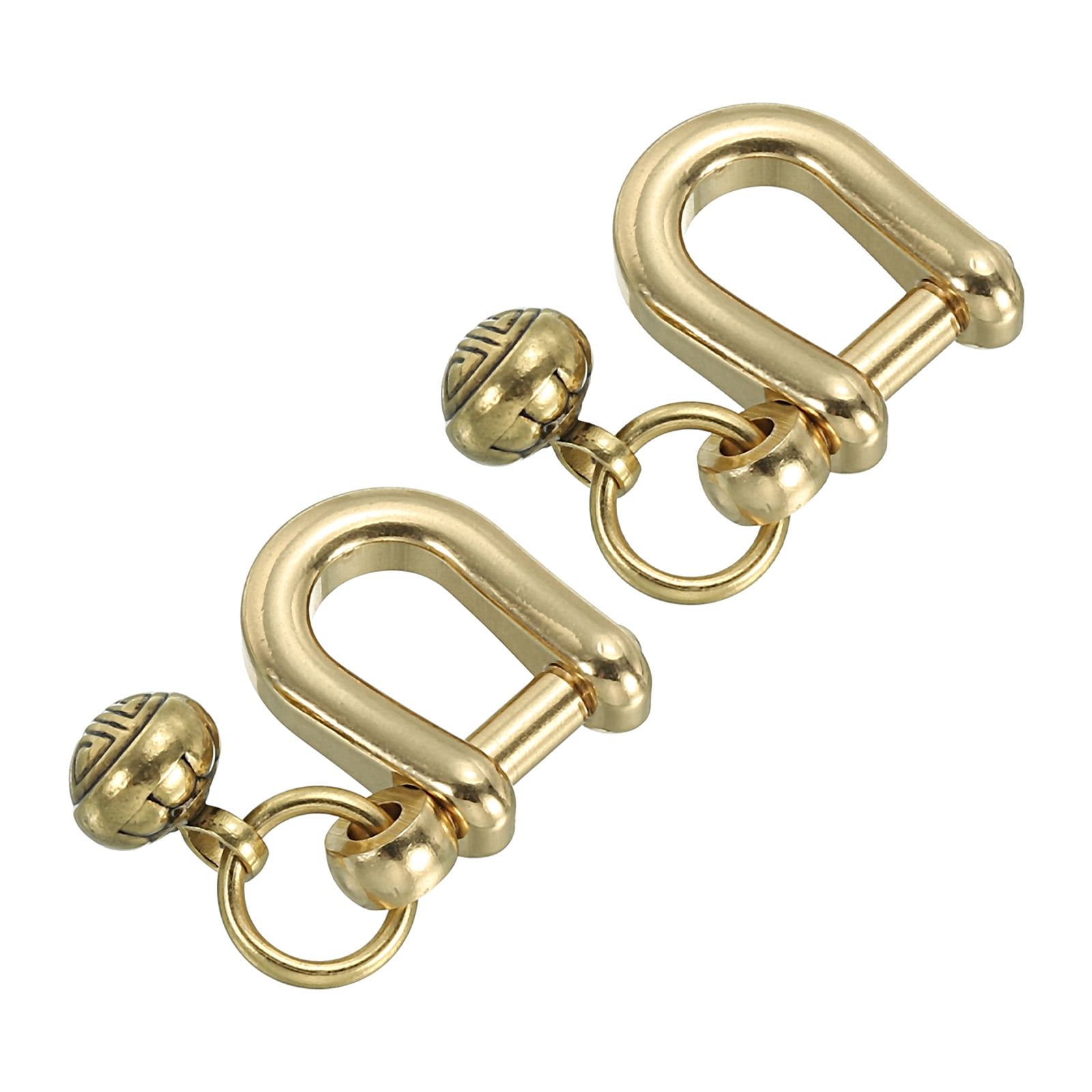 D-Ring Shackles, 2Pcs 1/4 Inch Inside Width Solid Brass U Shape ...