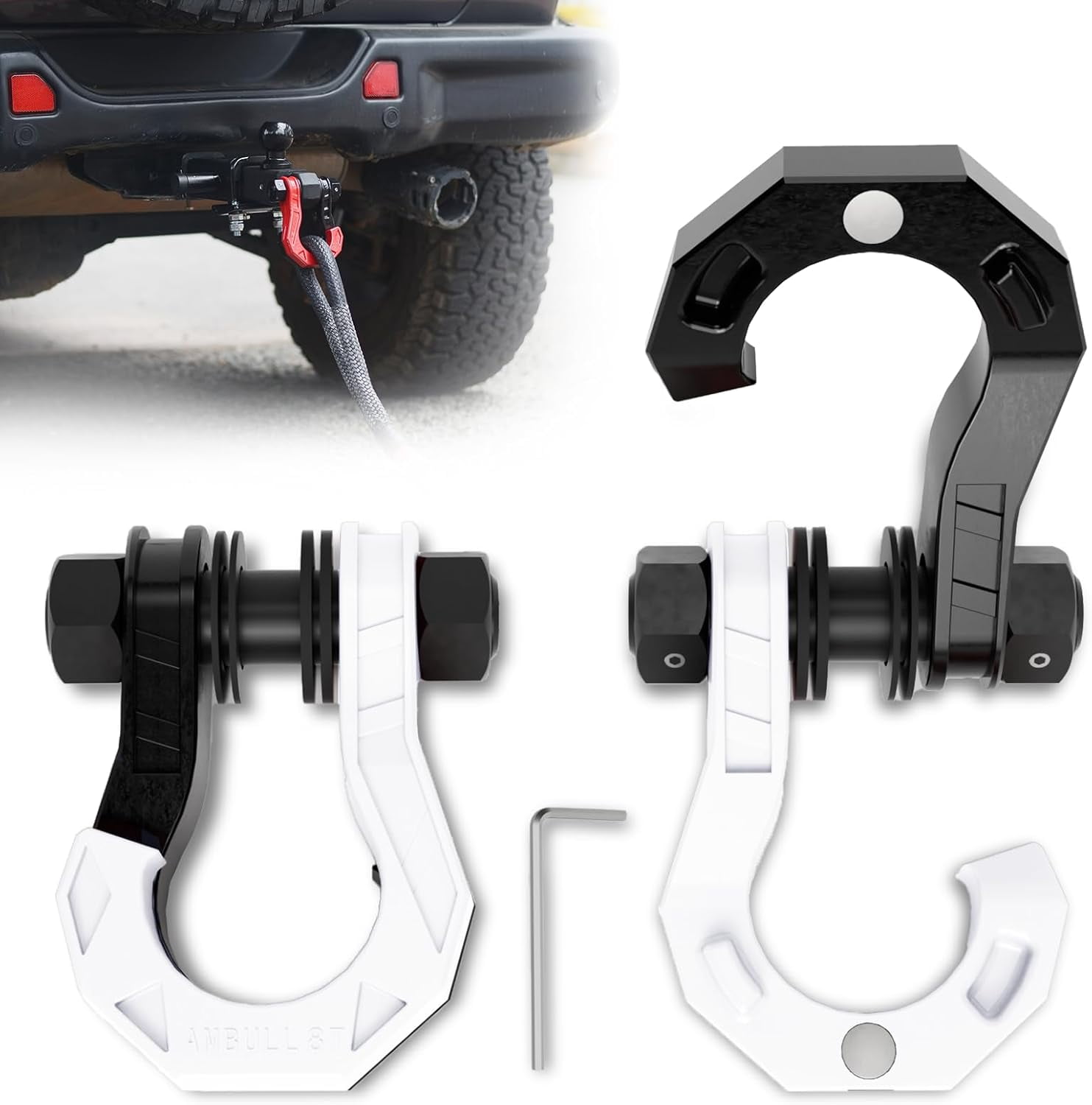 D Ring Shackles 3/4" Split Shackles, 44,000lbs Break Strength Towing ...