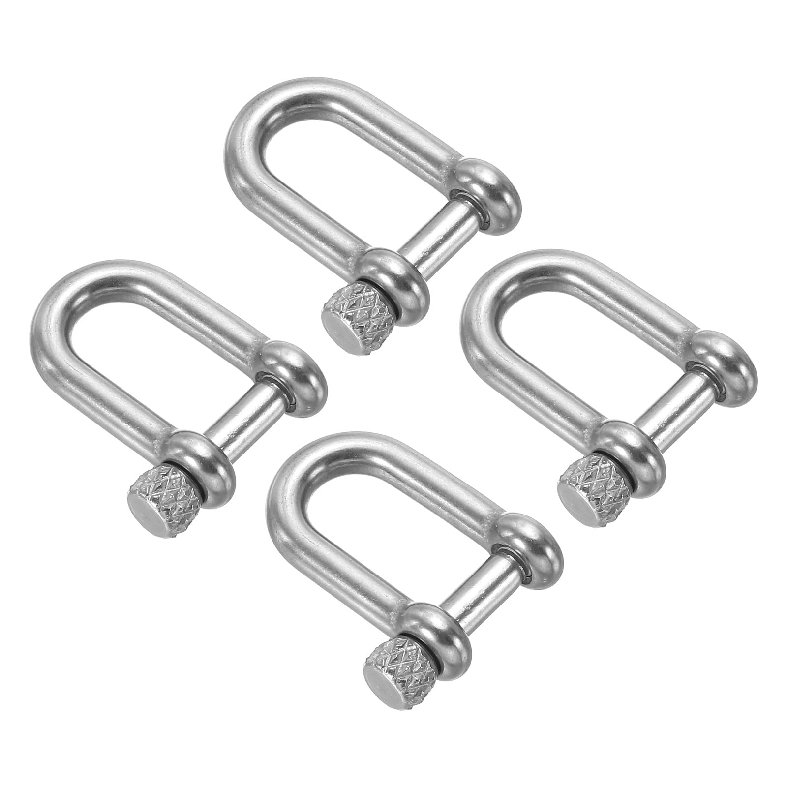 D-Ring Shackles, 4Pcs 0.3 Inch Inner Width Stainless Steel Screw Hook ...