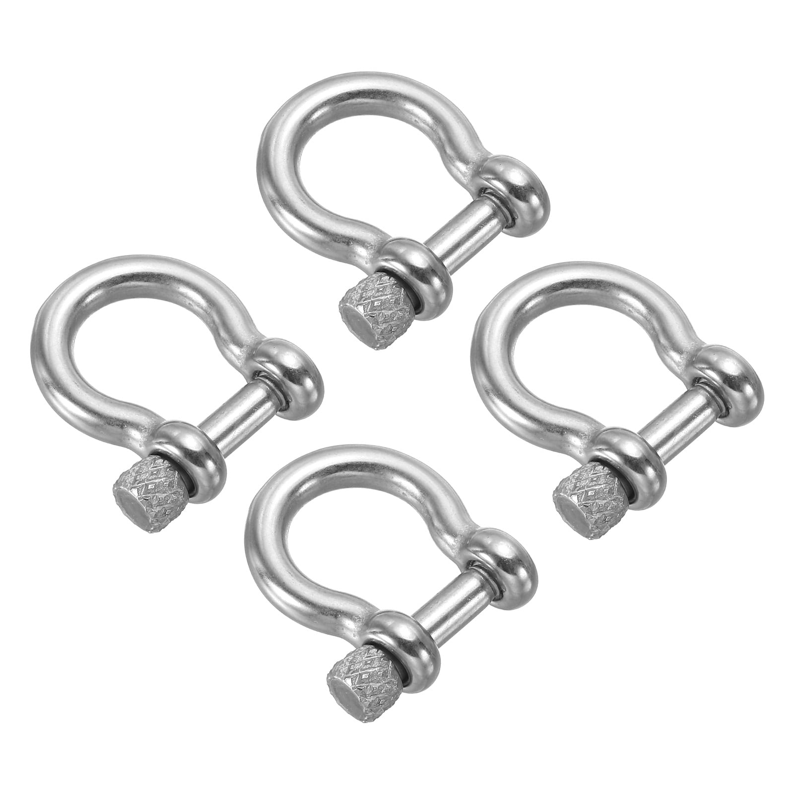 D-Ring Shackles, 4Pcs 0.3 Inch Inside Width Stainless Steel U Shape ...