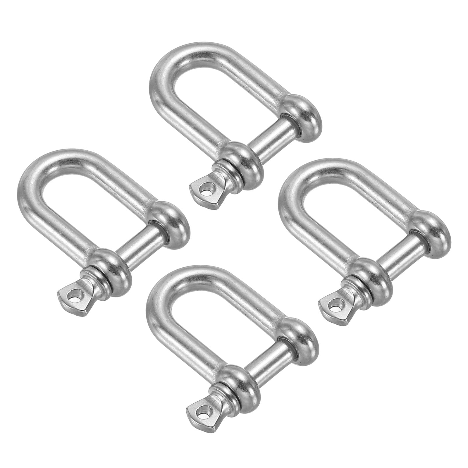 D-Ring Shackles, 4Pcs 13/32 Inch Inner Width Stainless Steel Screw Hook ...