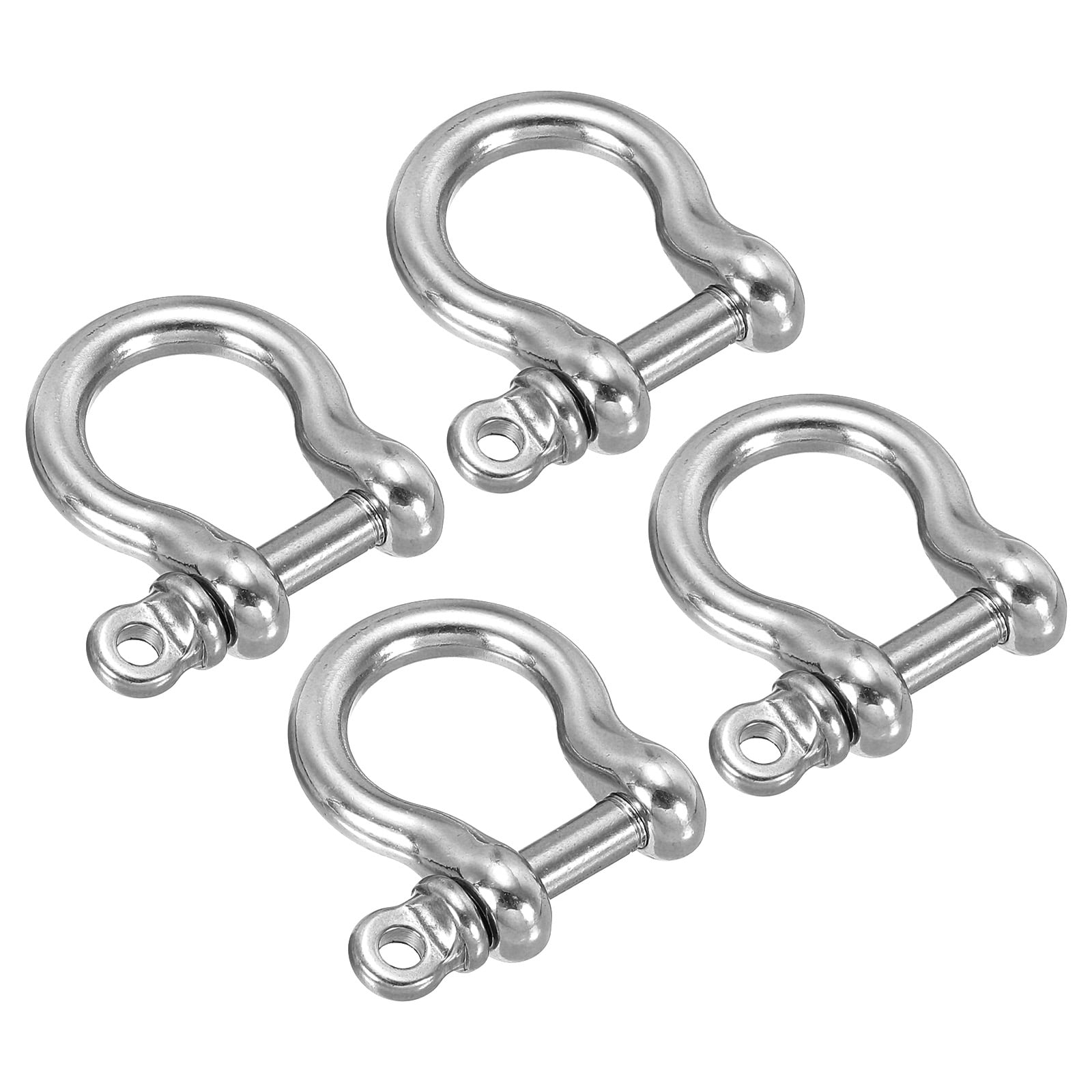 D-Ring Shackles, 4Pcs 13/32 Inch Inside Width Stainless Steel U Shape ...