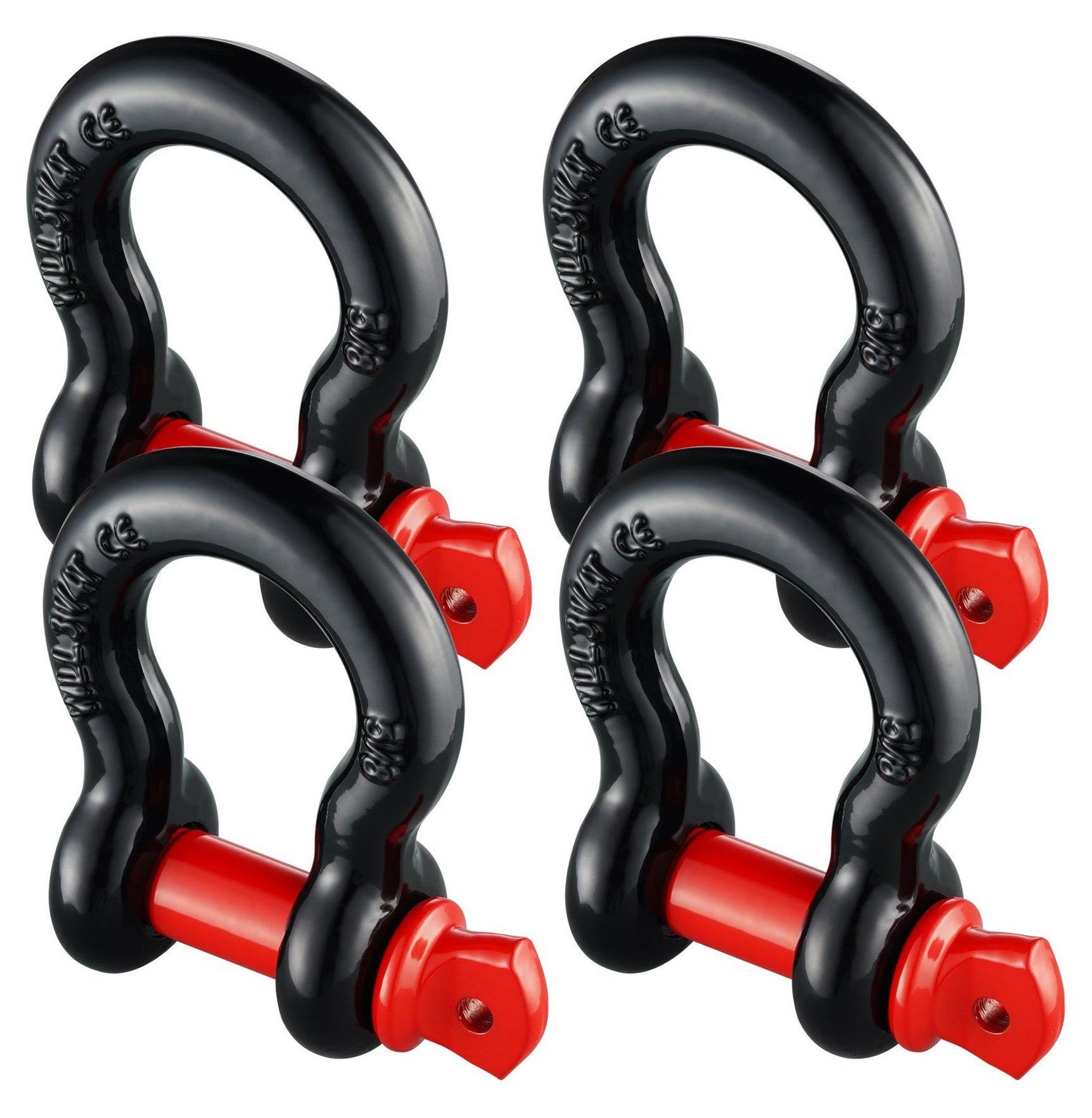 D-Ring Shackles 5/8", 4 Pack - 13 Ton Alloy Steel Shackle with 3/4 ...