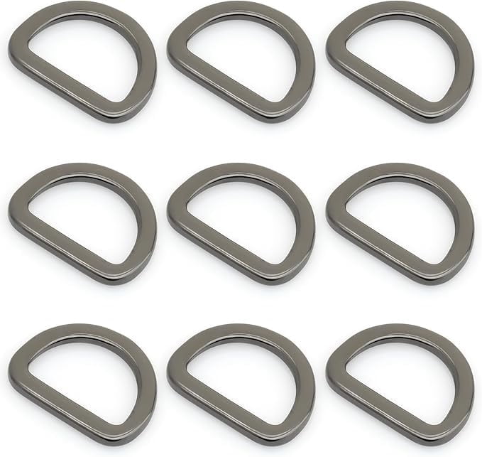 CRAFTME STUDIO 3/4 Inch Flat Metal D-Ring Findings for Bag, Belt and ...