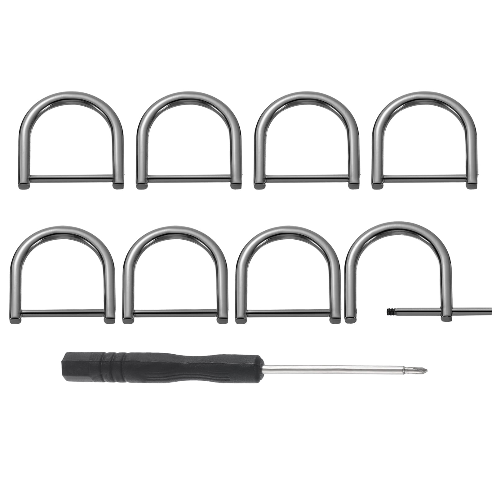 D-Rings Screw in Shackle, 8Pack 25mm U Shape D Ring for Purse DIY ...