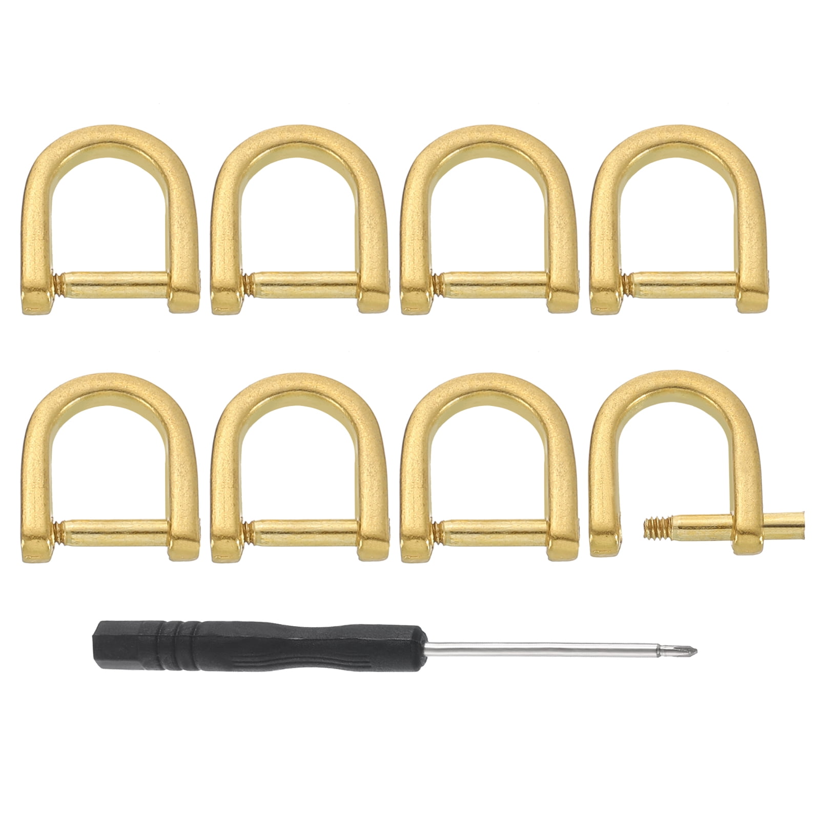 D-Rings Screw in Shackle, 8Pack 9mm U Shape D Ring for Purse DIY ...