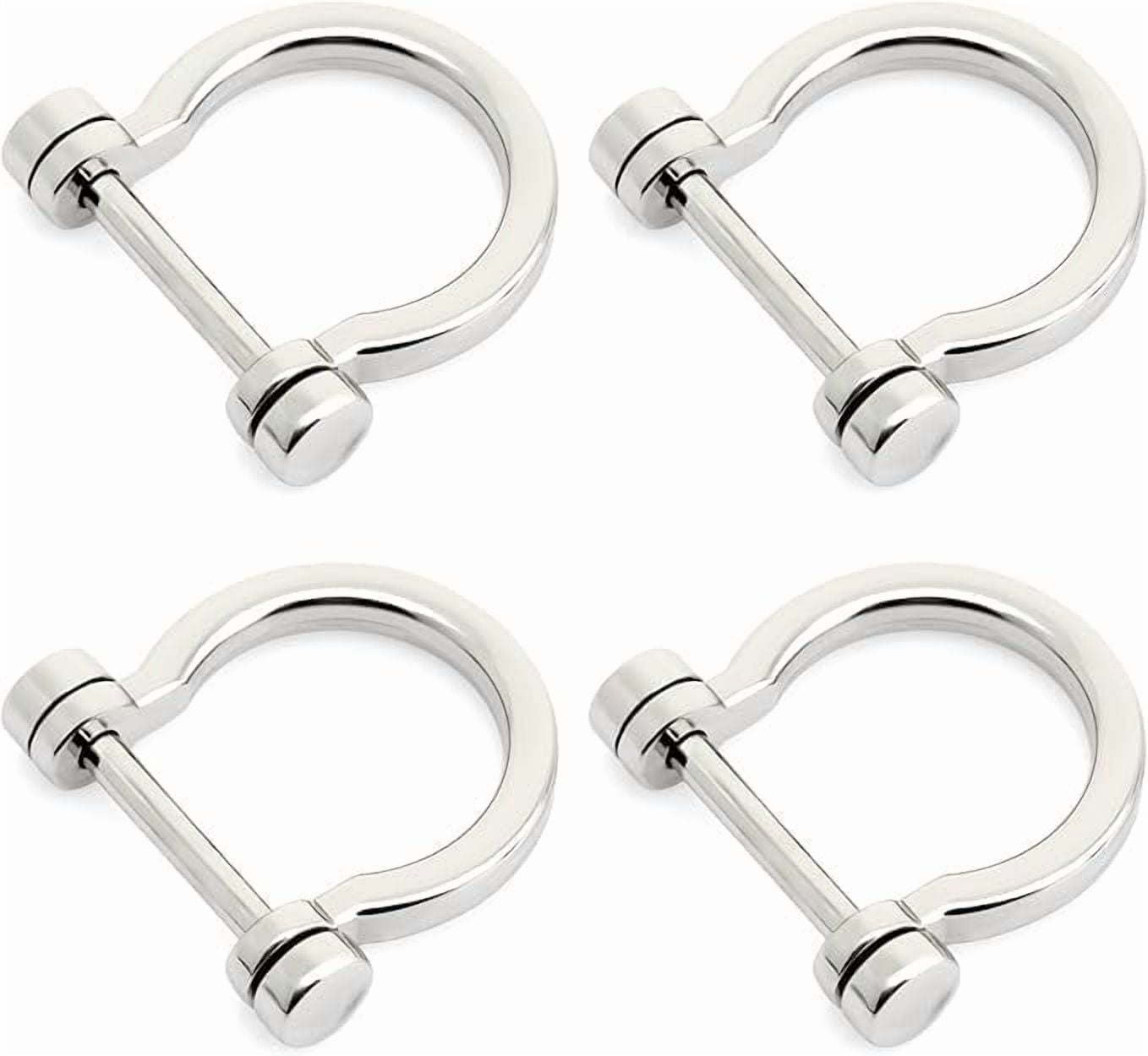 D-Rings Screw in Shackle Horseshoe D Ring DIY Key Holder Purse ...