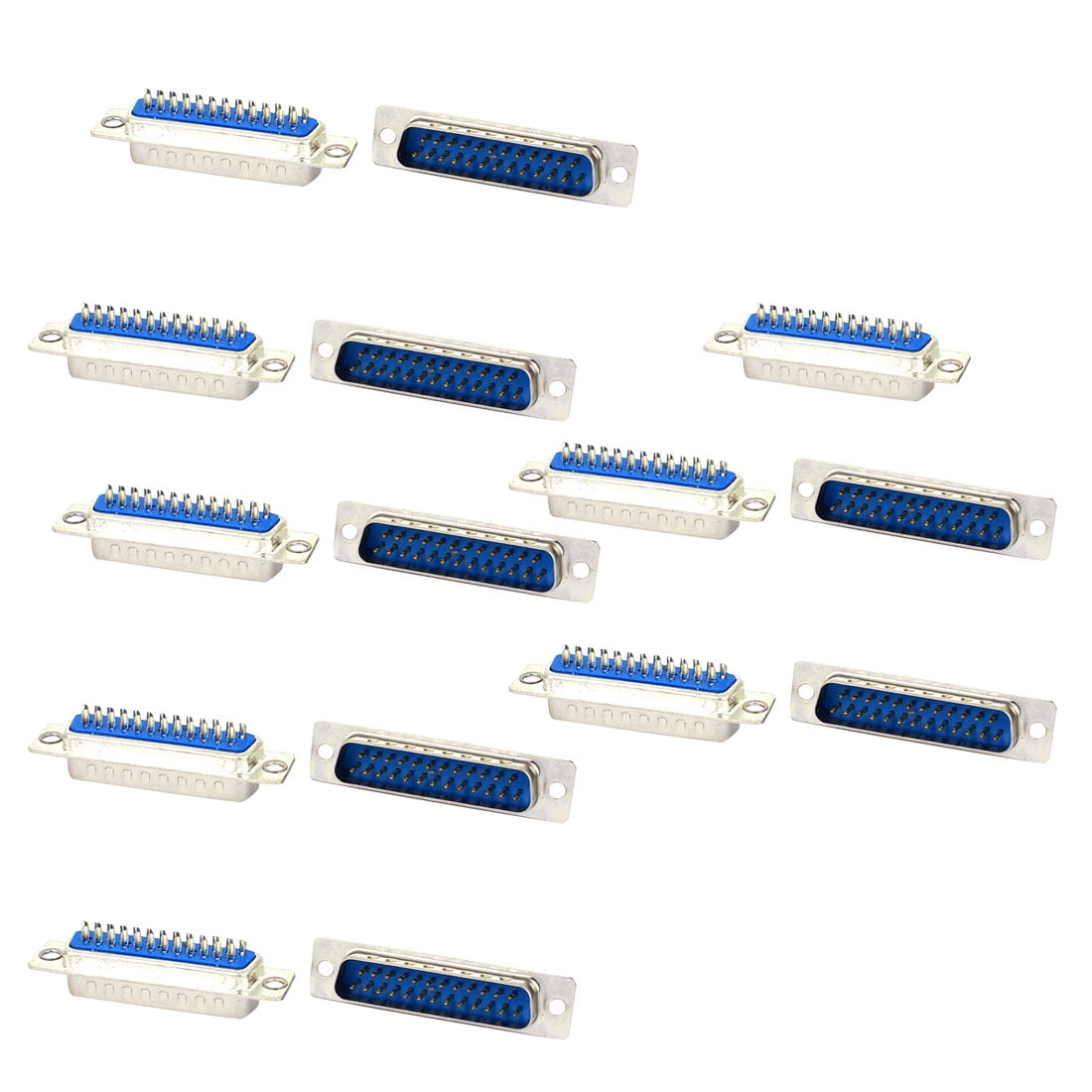 D-SUB Male DB25 25 Pin Plug 2 Row Soldering PCB Mount Connectors ...