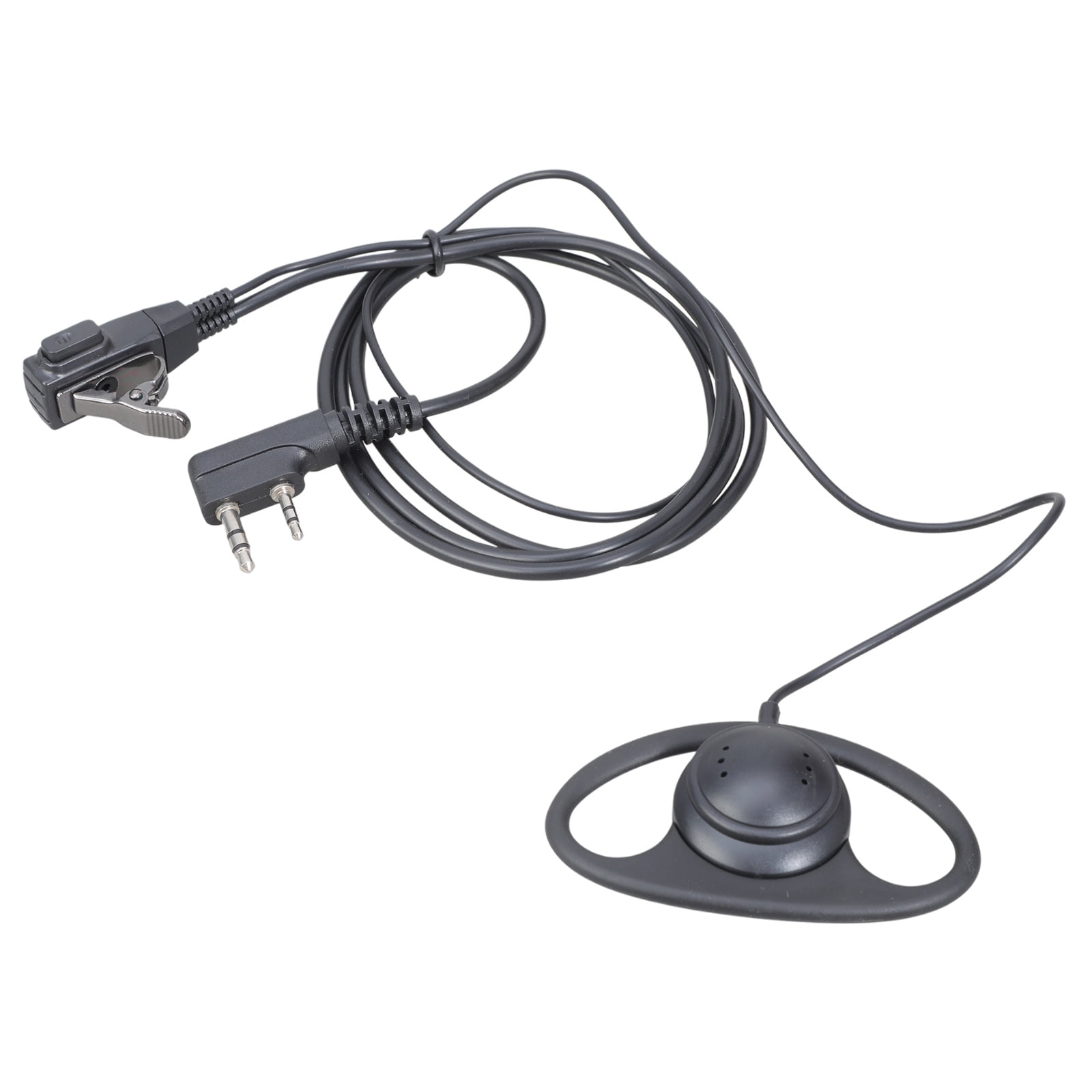 D Shape Ear-Hook Earpiece 2 Pin Plug Connector Soft Rubber Earpiece ...