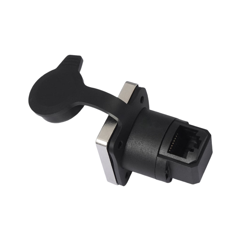 D Shape Panel Mount RJ45 Female Adapter Cat6 Cat5e Compatible ...