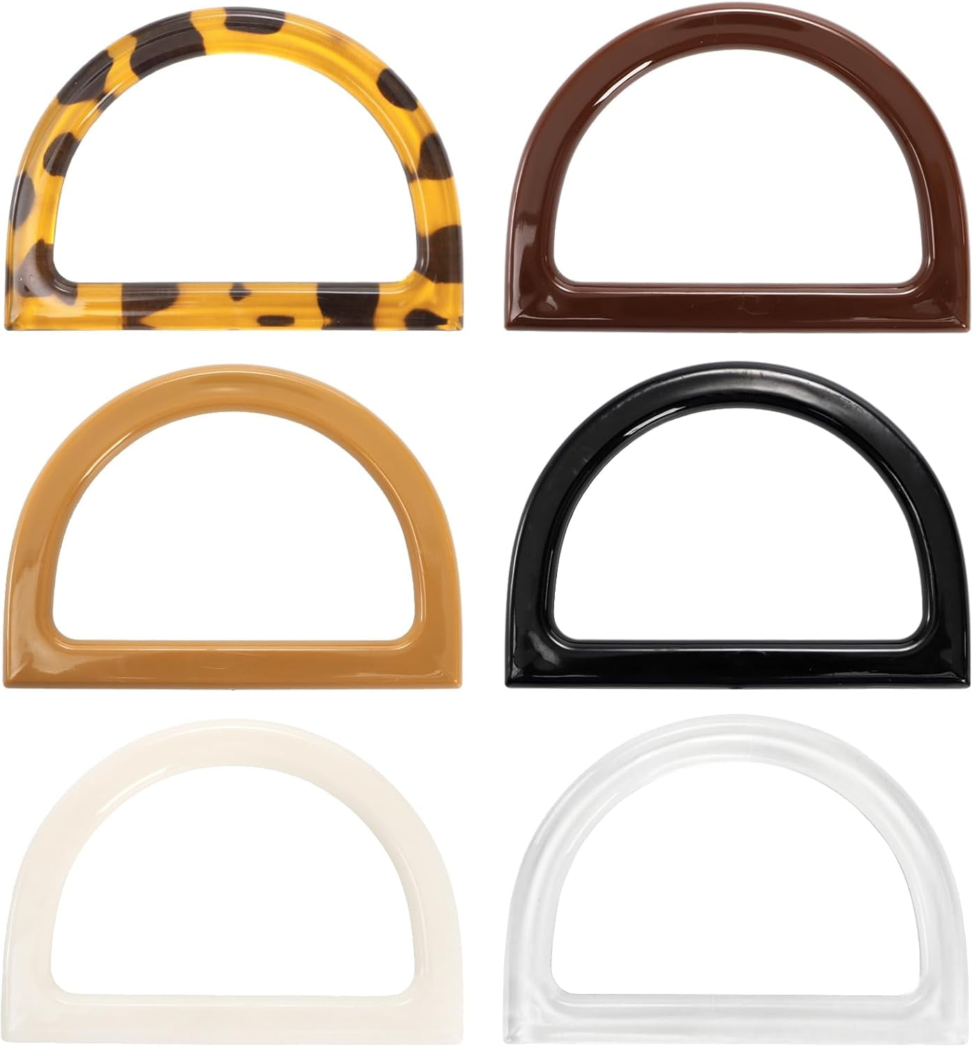 D Shape Purse Handles, 6 Colored Handbag Handles Replacement for ...