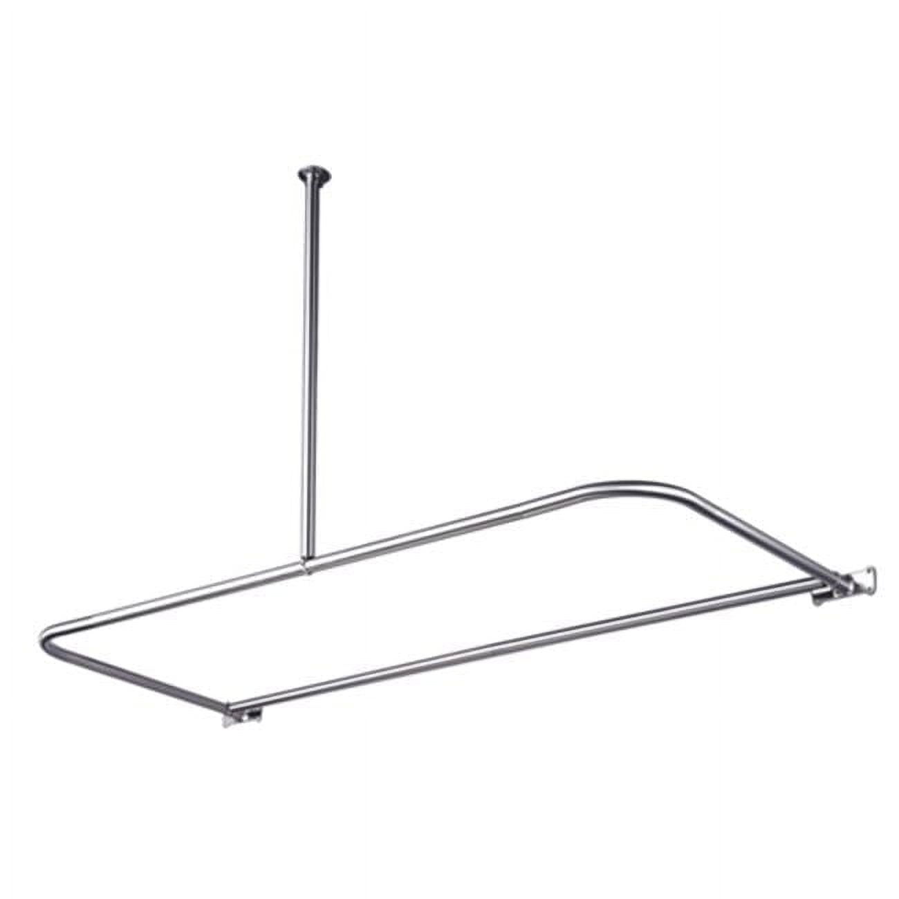 D-Shape Shower Rod - Polished Chrome - Walmart.com