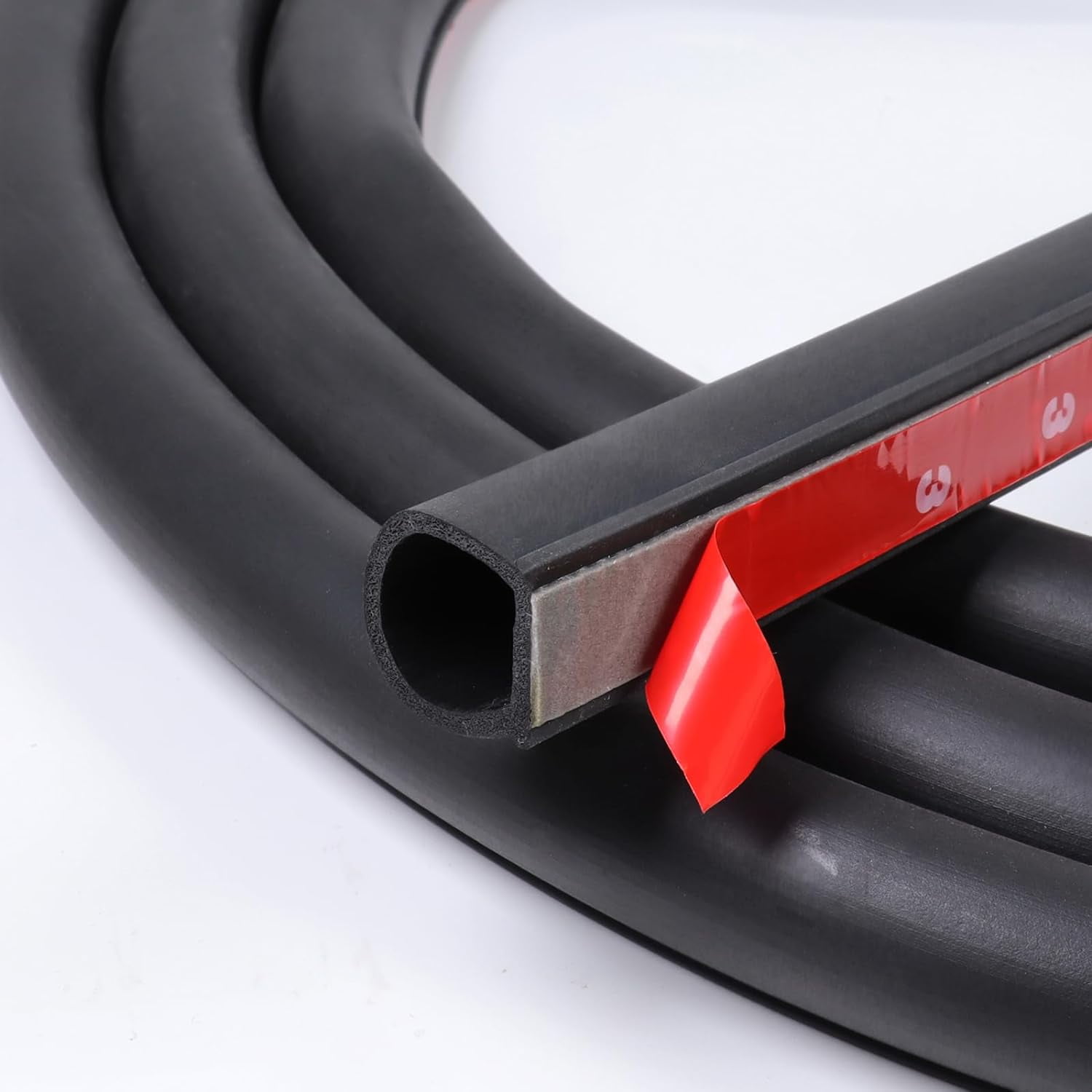 D-Shape Weather Stripping 13FT Heavy Duty Rubber Seal Weatherstrip Car ...