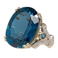 D Size 8 Adjustable Ring For Women With Oval Cut Cubic Zirconia Stone ...