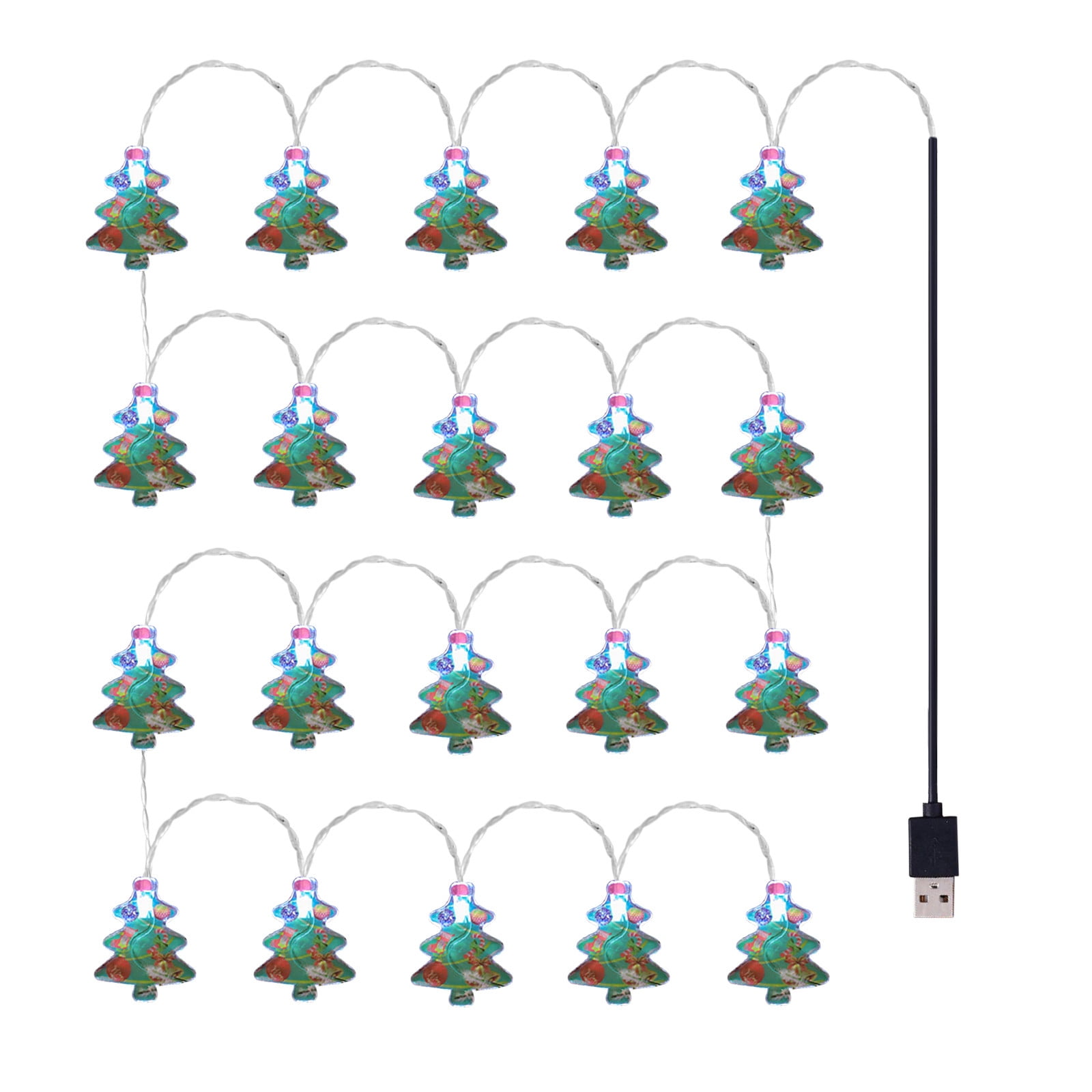 D Snowman Santa Claus Christmas Tree Holiday Led Lights Flashing Light ...