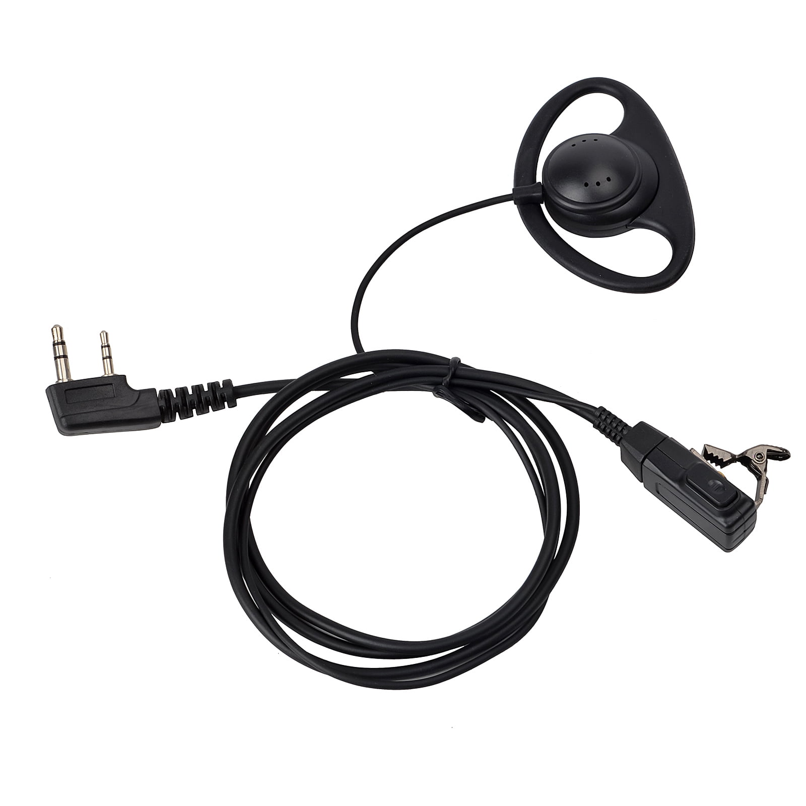 D-Style Earpiece with In-Line Microphone and PTT for Kenwood Baofeng ...