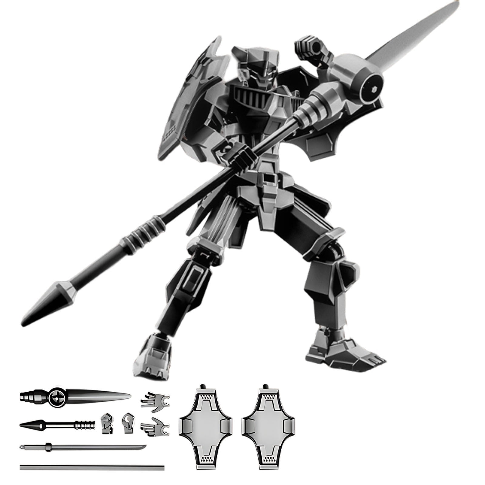 D Super Movable Doll Building Block Toy Diy Assembly Robot Model ...