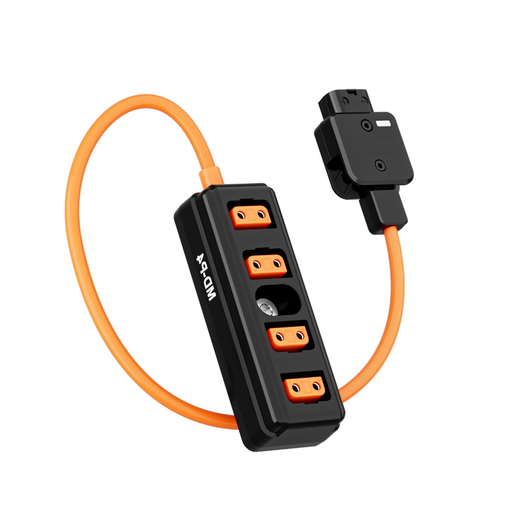 D Tap Male To 4 Female Power Distribution Cable Power Splitter Adapter ...