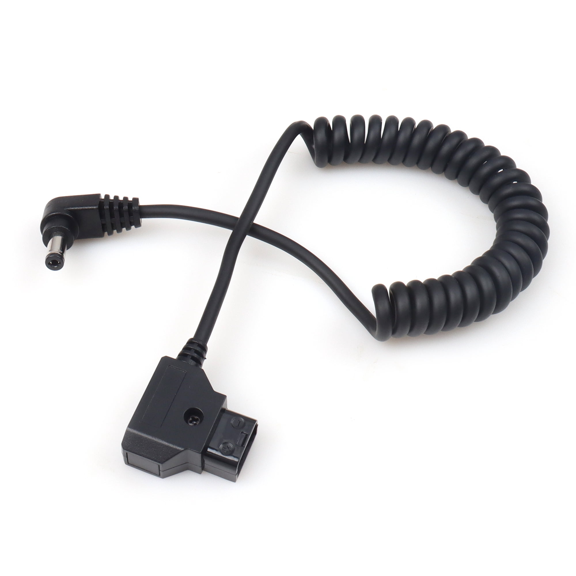 D-Tap to Right Angle DC5521 5525 Spiral Coiled Cable Black Magic D ...