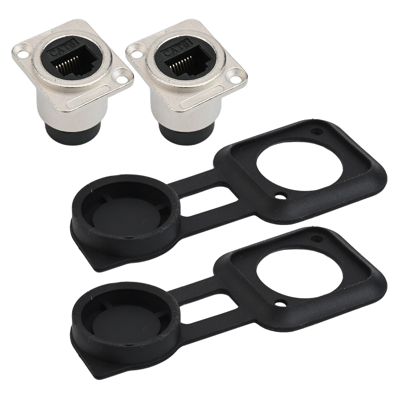 D Type 2Pcs For Rj45 Panel Mount Connector For Cat6 Ethernet ...