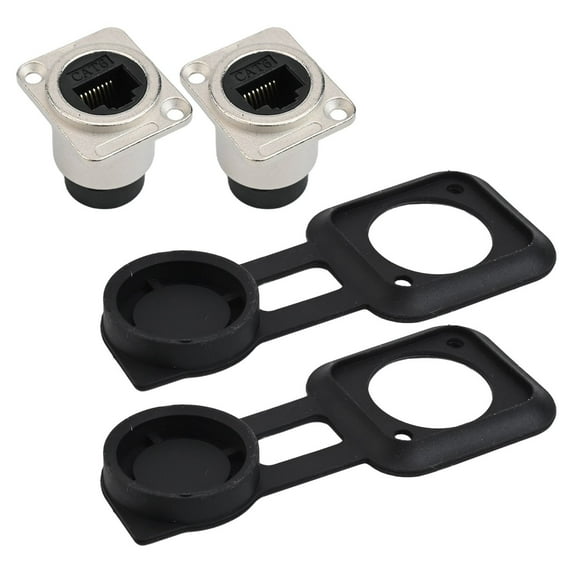 D Type 2Pcs For Rj45 Panel Mount Connector For Cat6 Ethernet ...