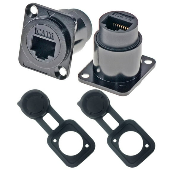 D Type 2Pcs For Rj45 Panel Mount Connector For Cat6 Ethernet ...