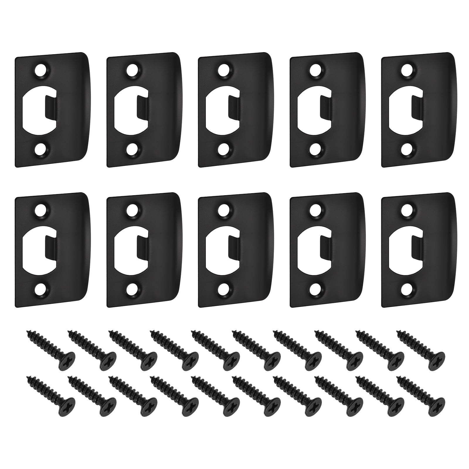 D-Type Door Strike Plate, 10Pack 57mm x 45mm 201 Stainless Steel Latch ...