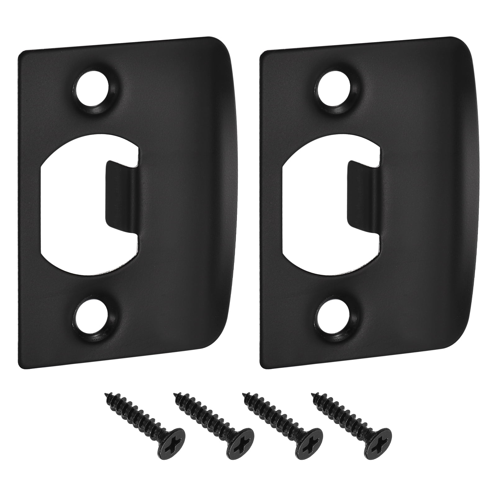 D-Type Door Strike Plate, 2Pack 57mm x 45mm 201 Stainless Steel Latch ...