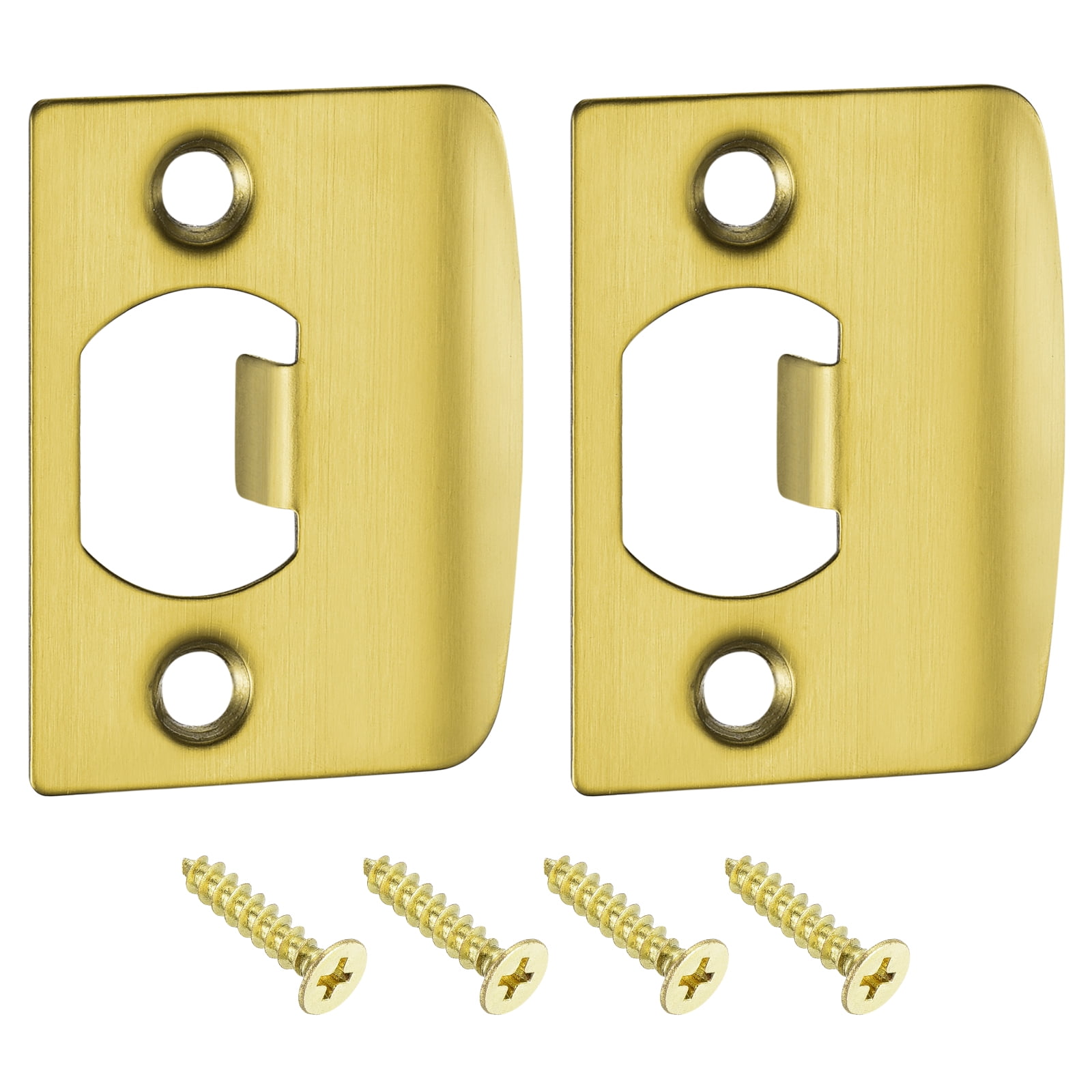 D-Type Door Strike Plate, 2Pack 57mm x 45mm 201 Stainless Steel Latch ...