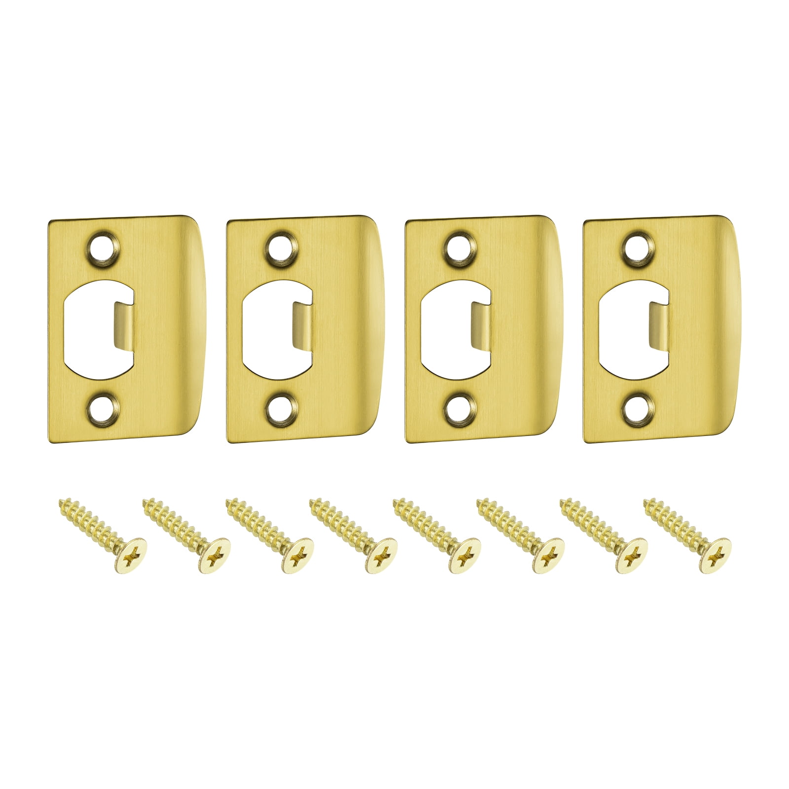D-Type Door Strike Plate, 4Pack 57mm x 45mm 201 Stainless Steel Latch ...