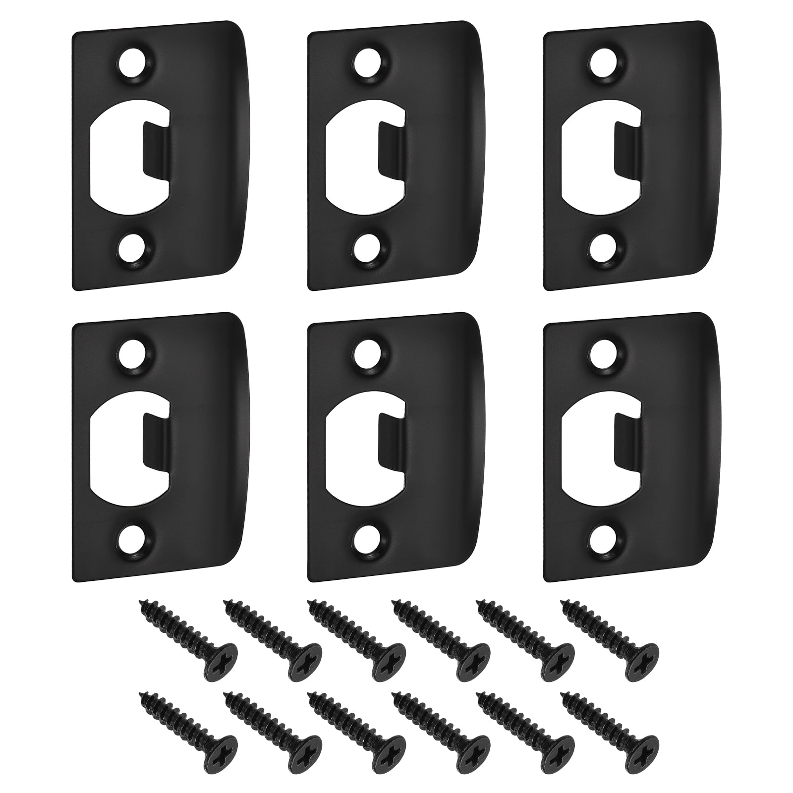 D-Type Door Strike Plate, 6Pack 57mm x 45mm 201 Stainless Steel Latch ...