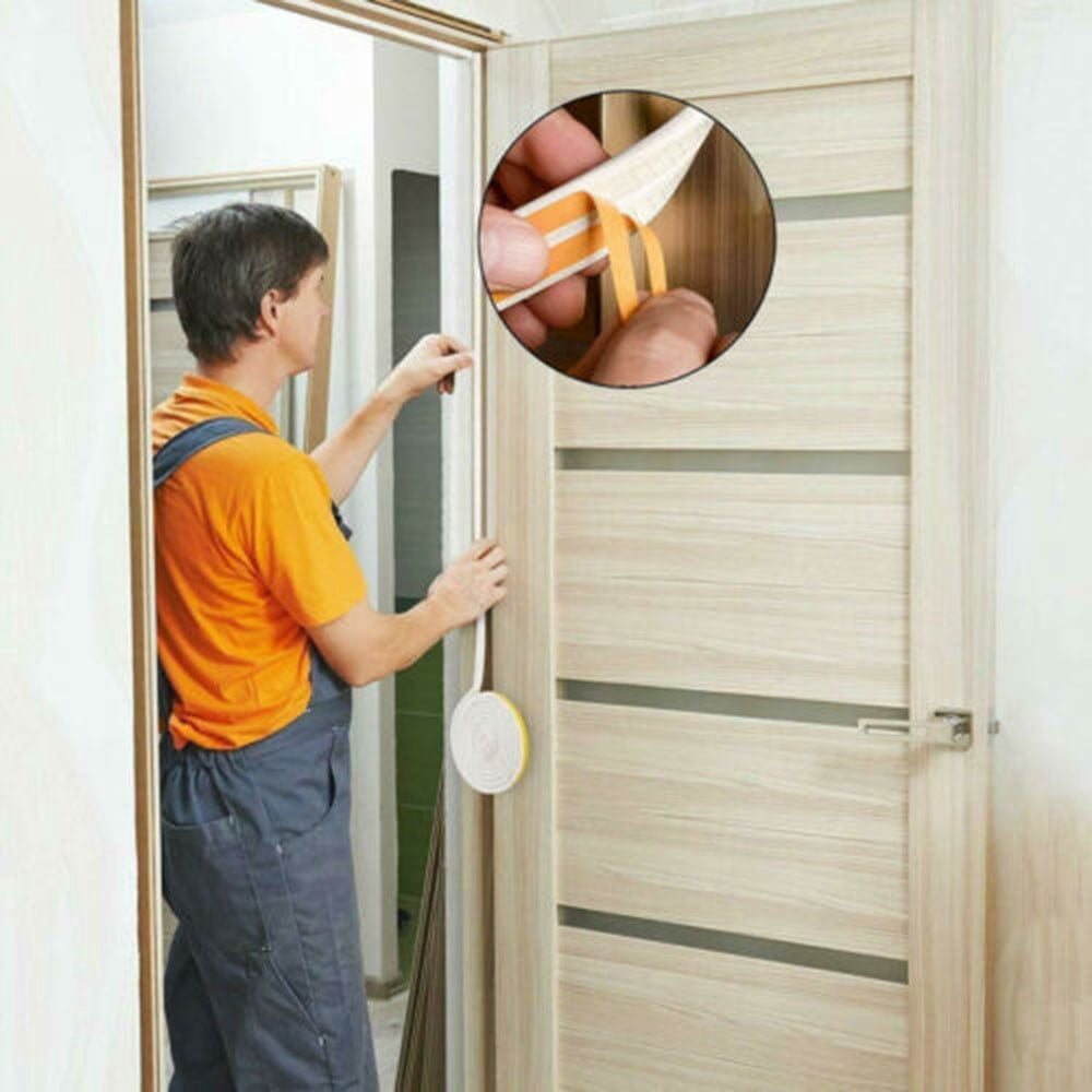 D Type Foam Strip Tape Seal Sticker Weather Draft Insulation Doors ...