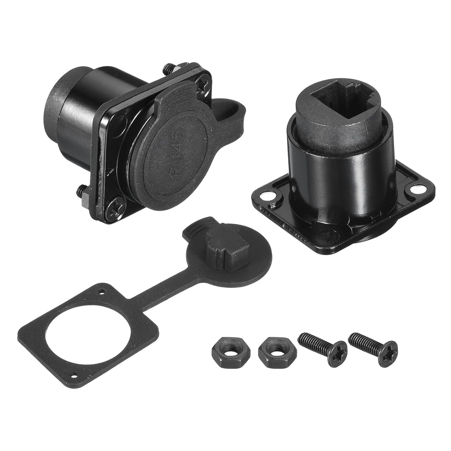 D Type RJ45 Coupler, Panel Mount Connector Female to Female LAN Network ...