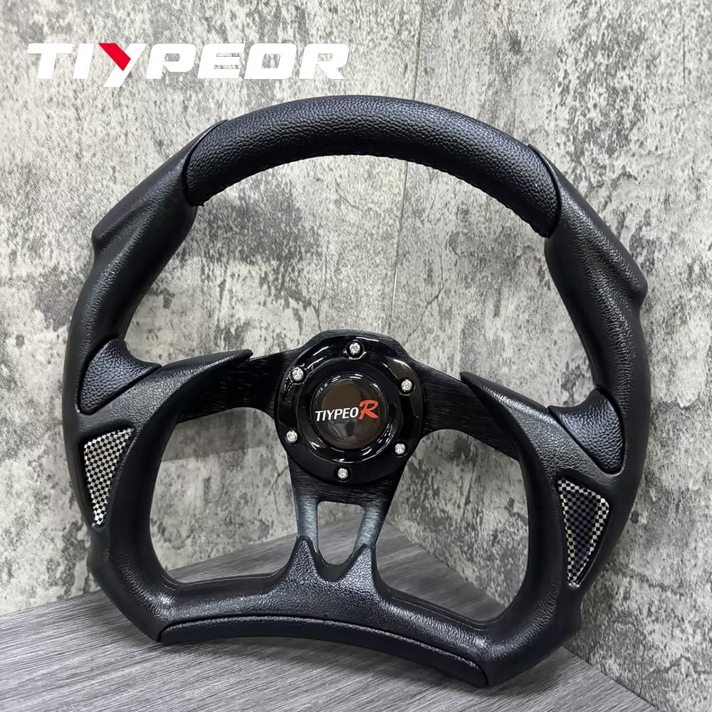D Type Sports Racing Drift PVC Steering Wheel Universal Modern Luxury ...