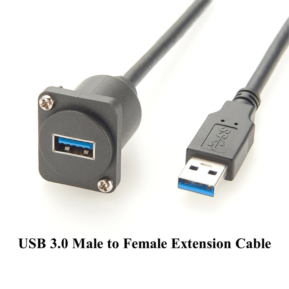 D Type USB 3.0 Male to Female Extension Cable Type A XLR Panel Mount ...