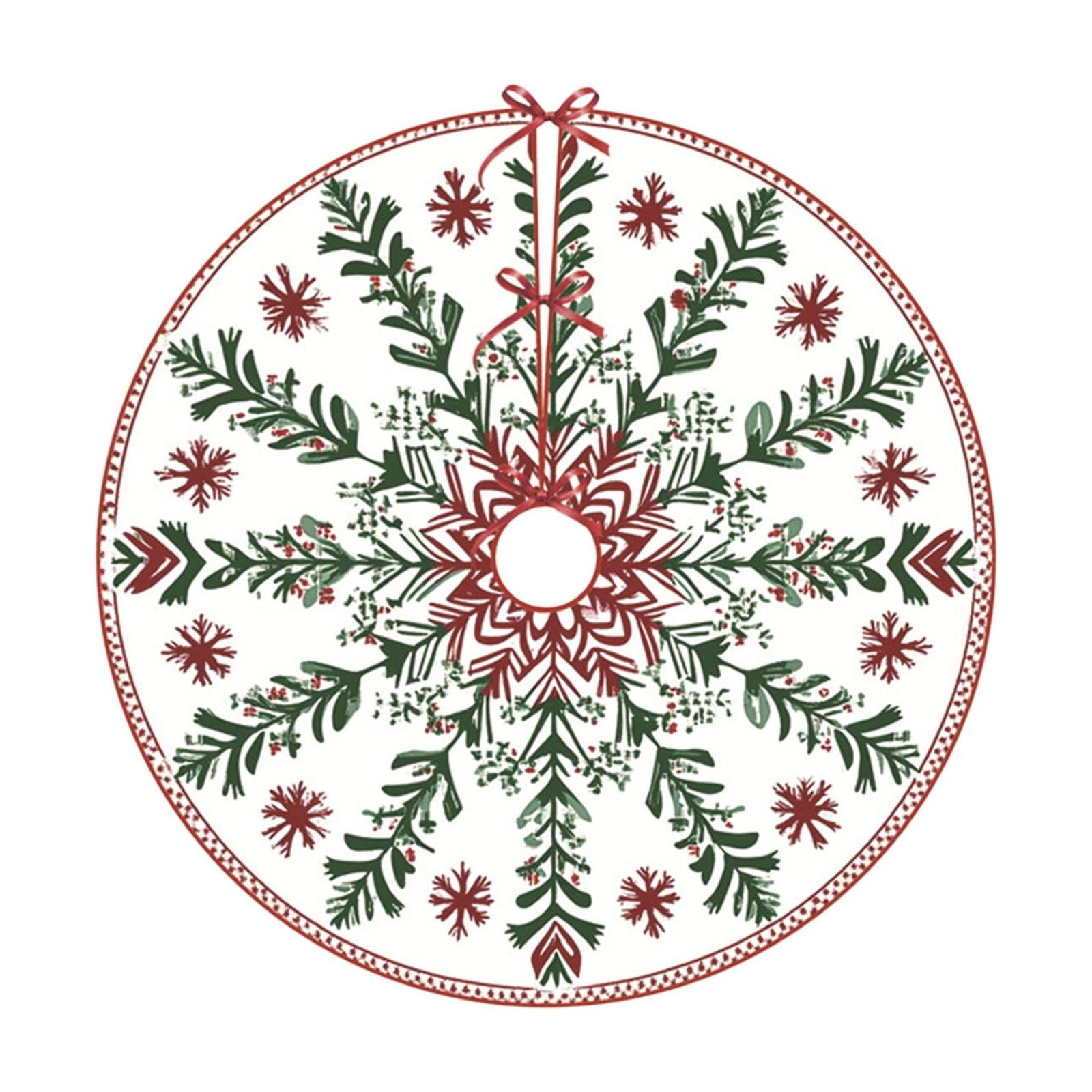 D Washable Christmas Tree Skirt, 60Cm Diameter Short Pile High ...