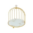 D Wrought Iron Single Tier Birdcage Dessert Stand With Gold Finish ...