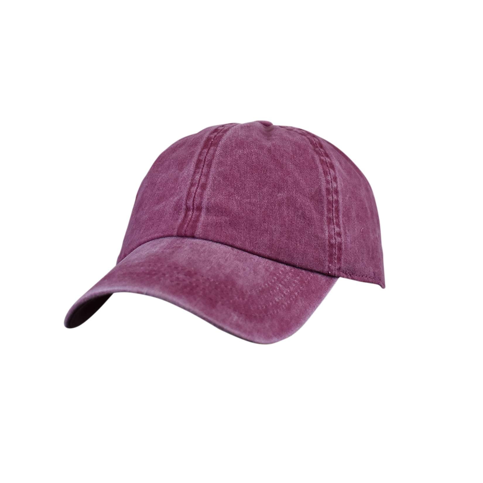 D&Y Unisex Washed Low Profile Adjustable Baseball Cap, Burgundy ...