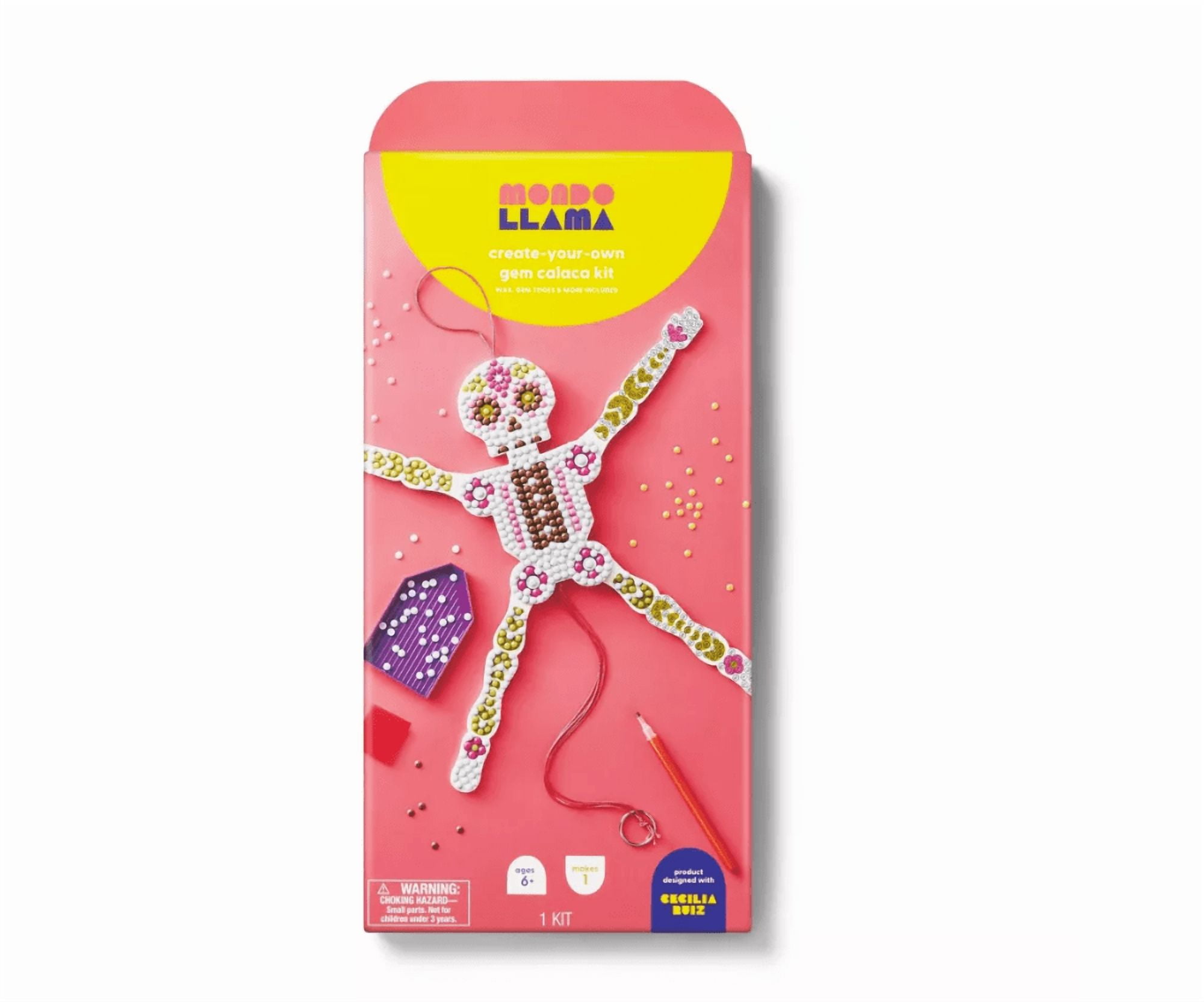 Día de Muertos Craft Gem Art Calaca Puppet - Mondo Llama - Walmart.com