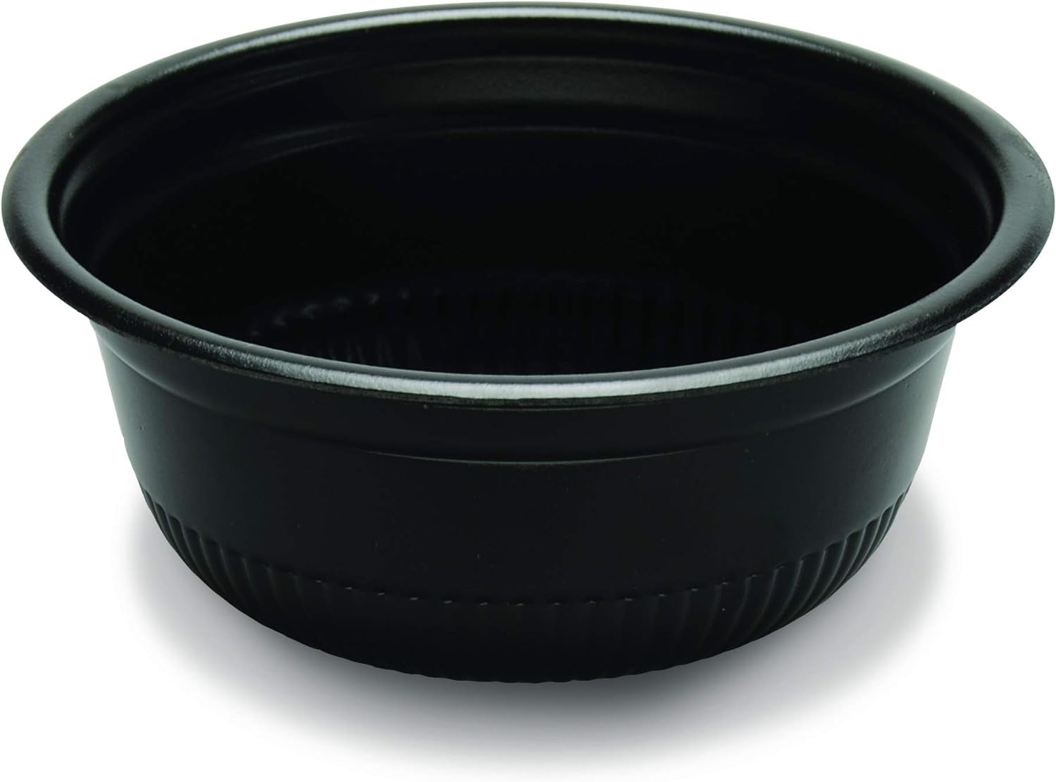 D and W Fine Pack Bowl, 6 Ounce 1 Compartment Plastic Black Carry-Out ...