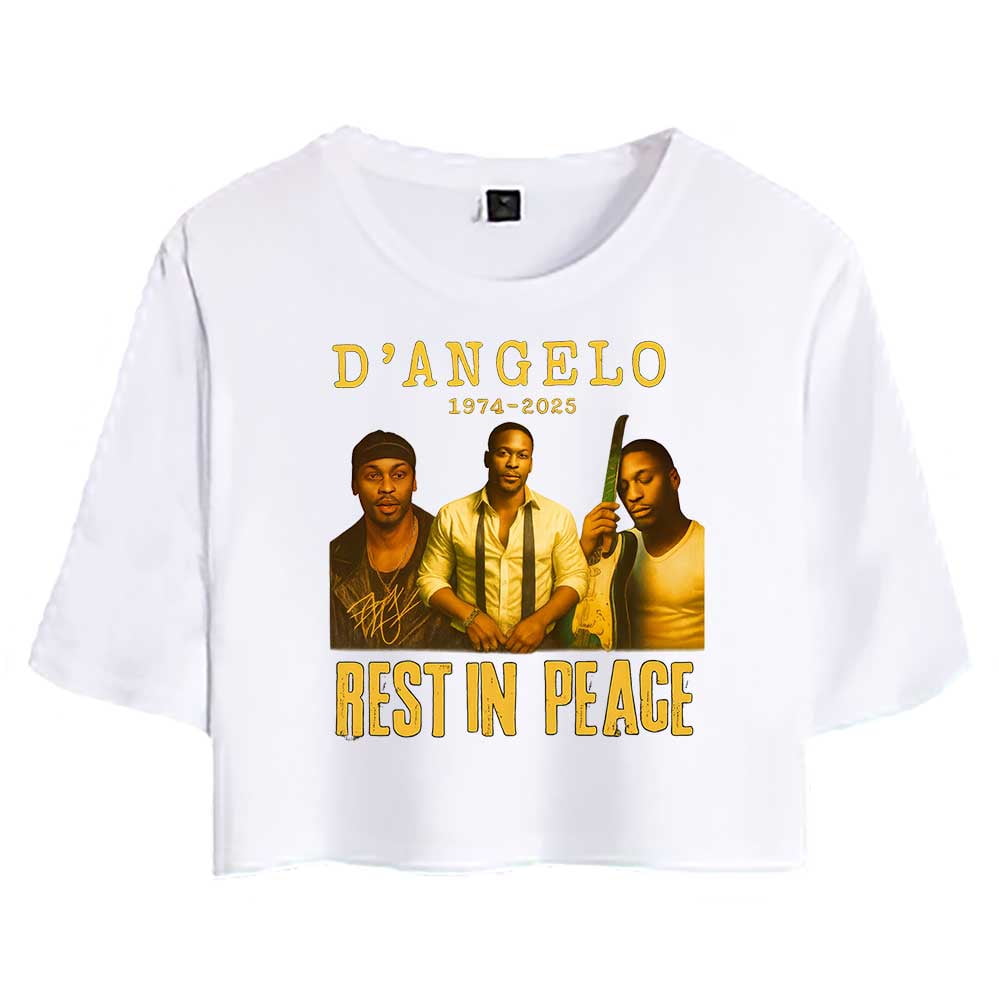 D'angelo Merch Rest In Peace Merch T-Shirt For Women&Girls Midriff ...