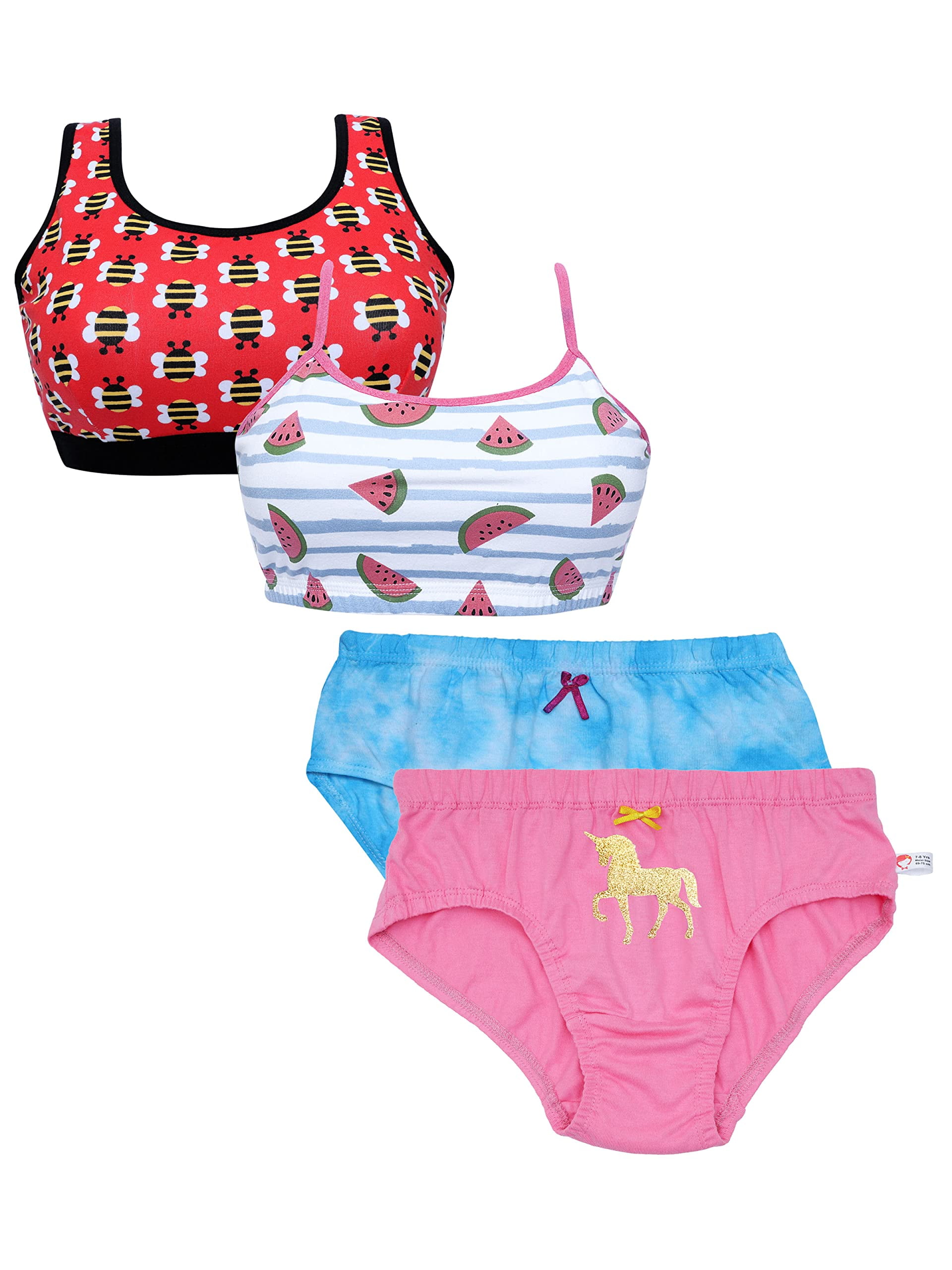 D'chica Pack of 4 Puberty Essentials Set 2 Panties for Teens and 2 ...