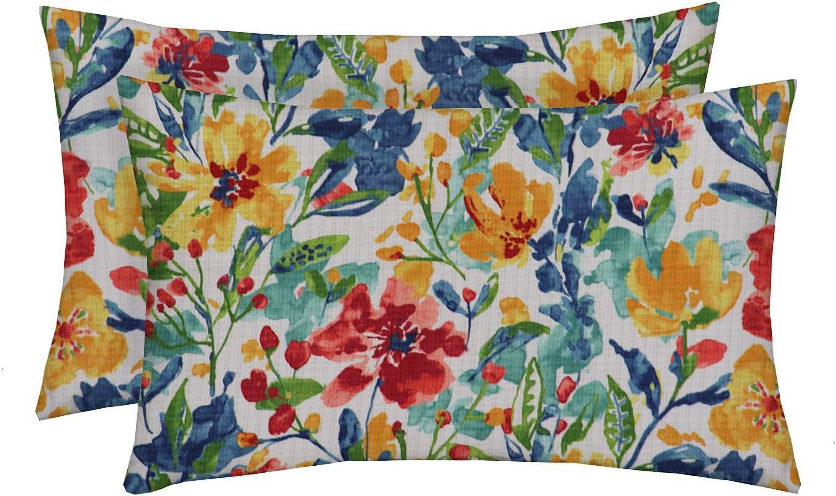 Décor Indoor Outdoor Medallion Dotted Tab Prints - 2- 20"X12" Rectangle ...