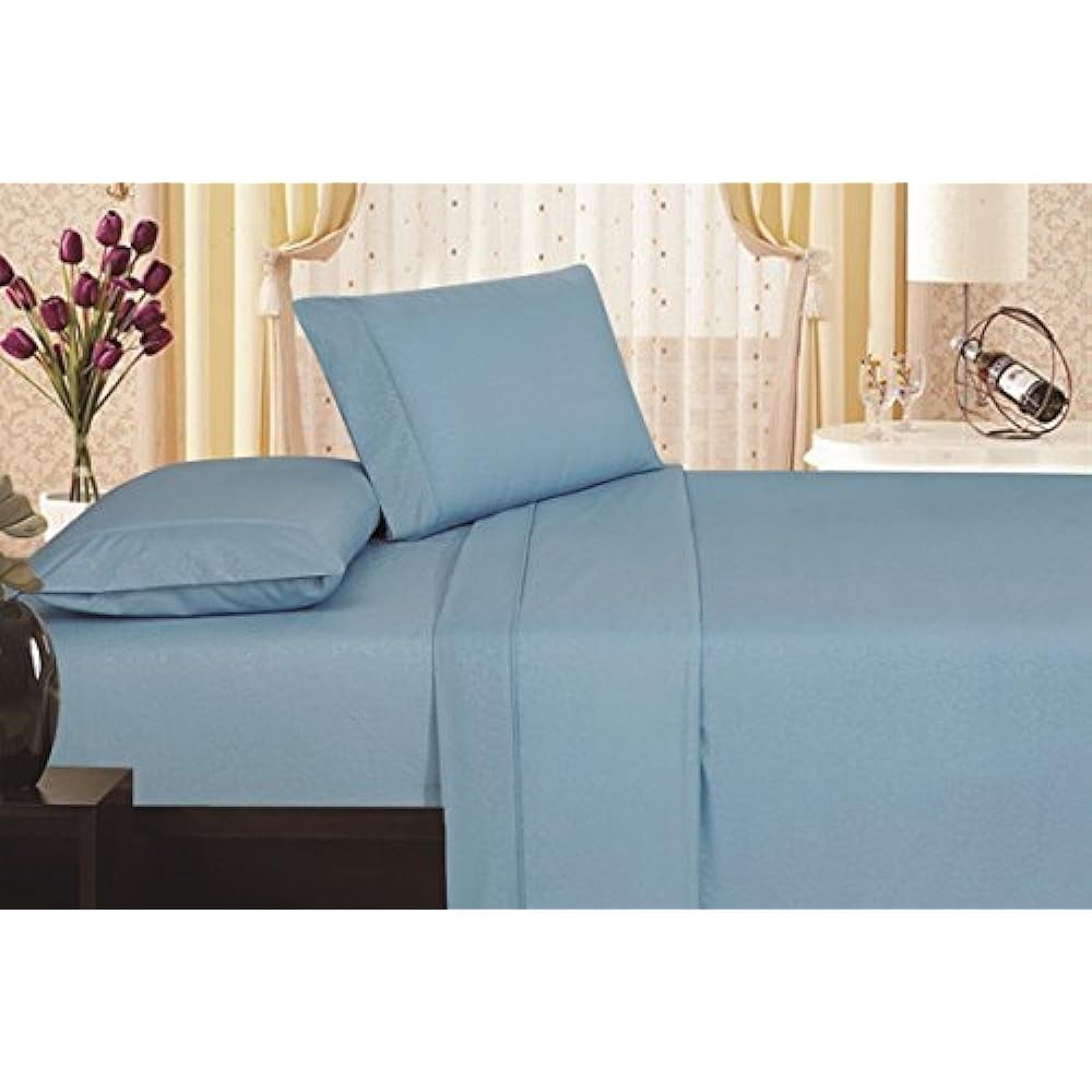 Décor&More 1800 Series Queen Size 4 Piece Vine Embossed Sheet Set ...