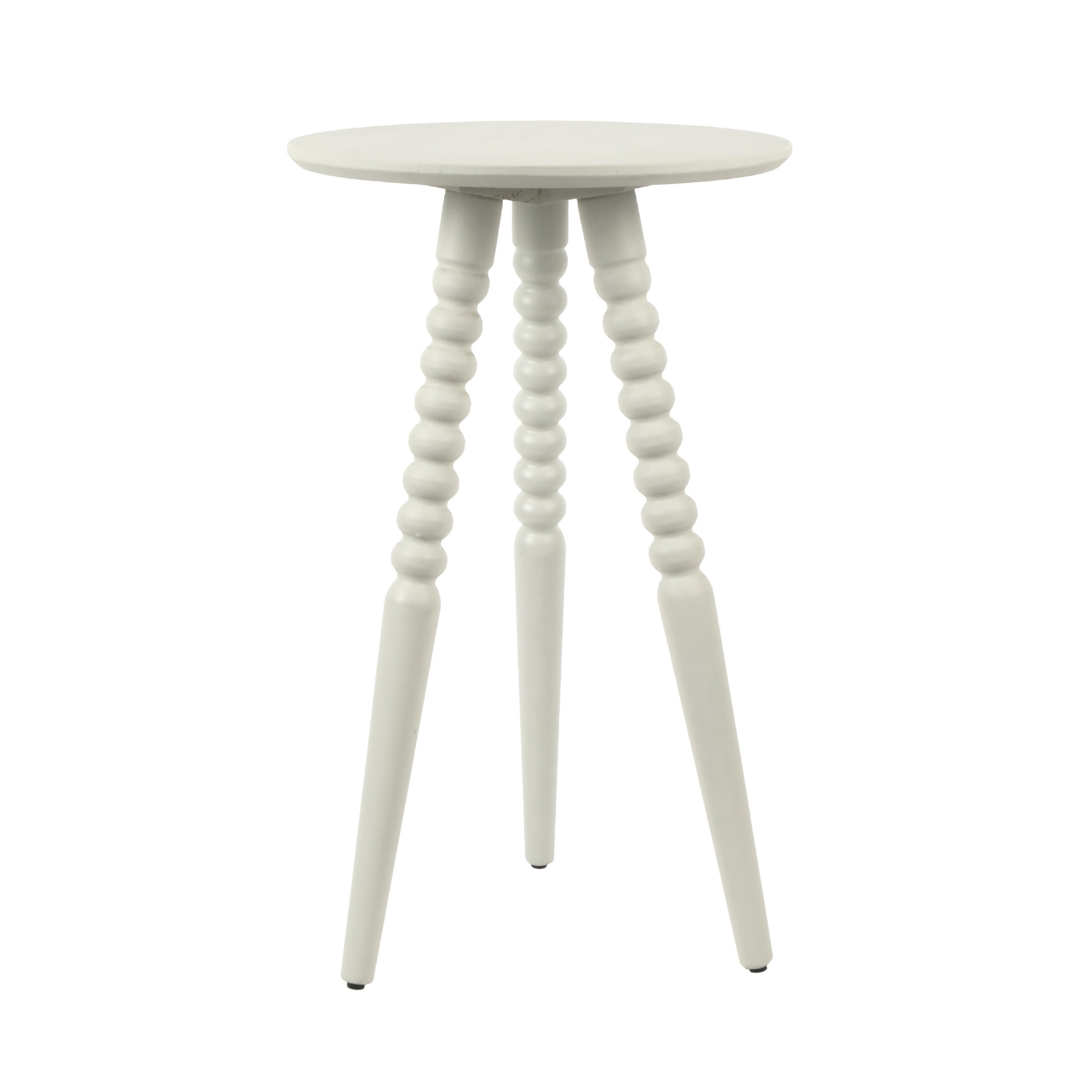 Décor Therapy Silverwood Allison Compact Round Accent Table with Turned ...