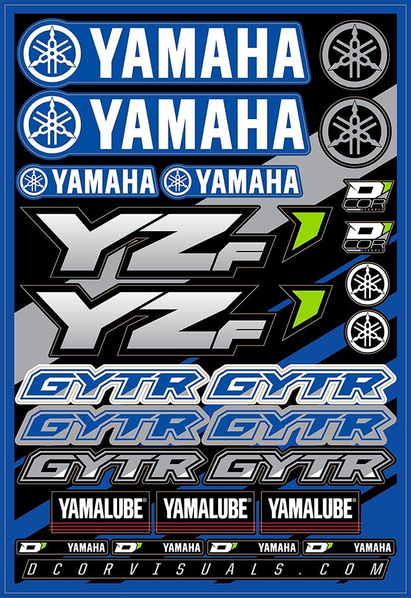 D'cor Visuals 40-50-100 Yamaha YZF Decal Sheet, 1 Pack - Walmart.com