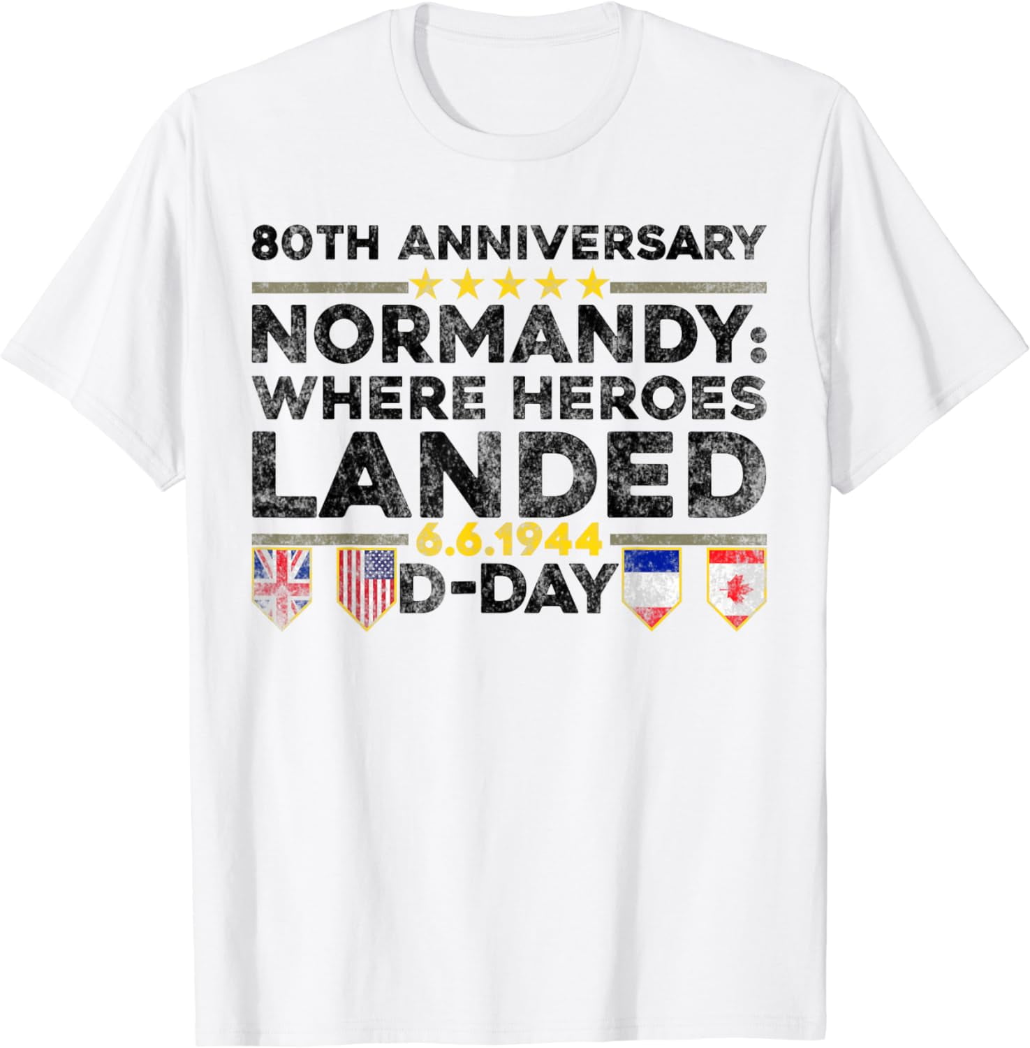 D-day 80th Anniversary Normandy : where heroes landed outfit Cotton T ...