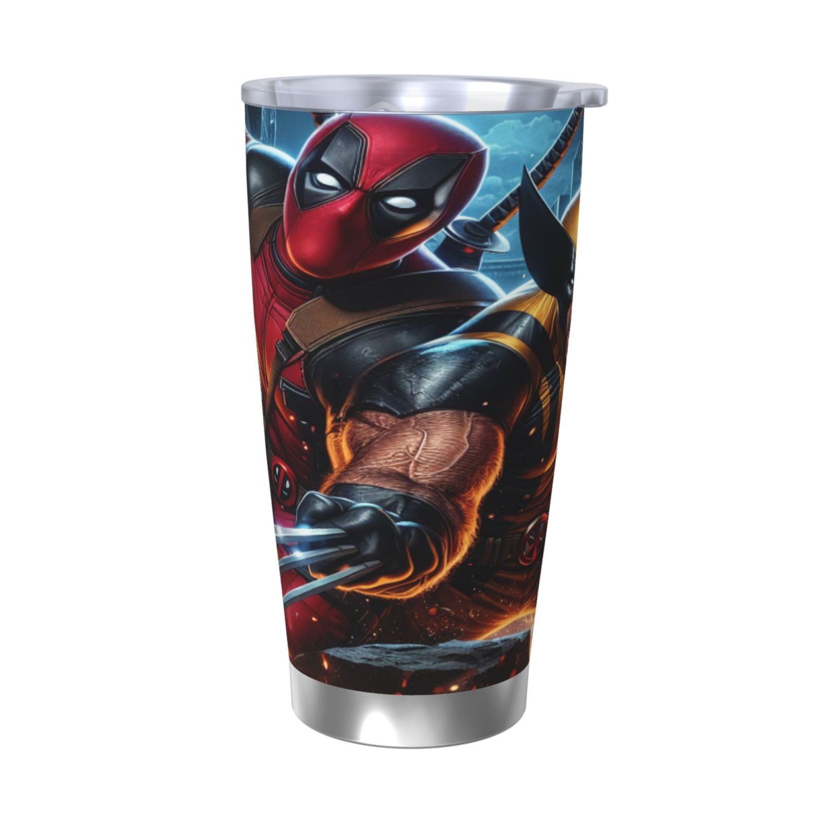 D-eadpool & Wolverine Water Bottle,Insulated Travel Coffee Mug ...