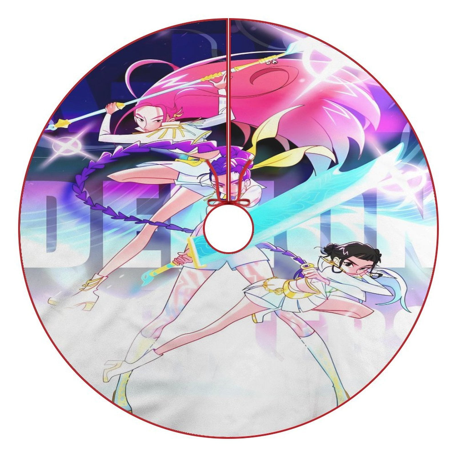 D'emon+K+POP+Hunters+K+POP+Hunters Christmas Tree Skirt 48"x48" Christmas Joy Party Decoration ...