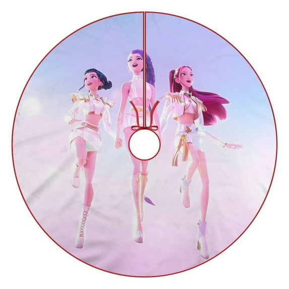 D'emon+K+POP+Hunters+K+POP+Hunters Christmas Tree Skirt 48"x48" Christmas Joy Party Decoration ...